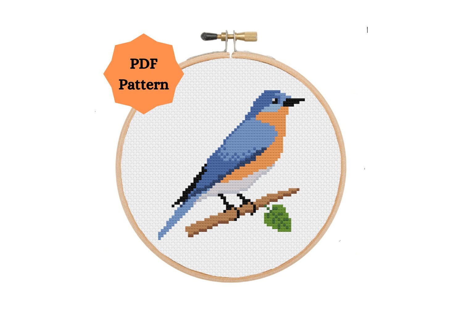 Eastern Bluebird Cross Stitch Pattern digital PDF Download - Etsy