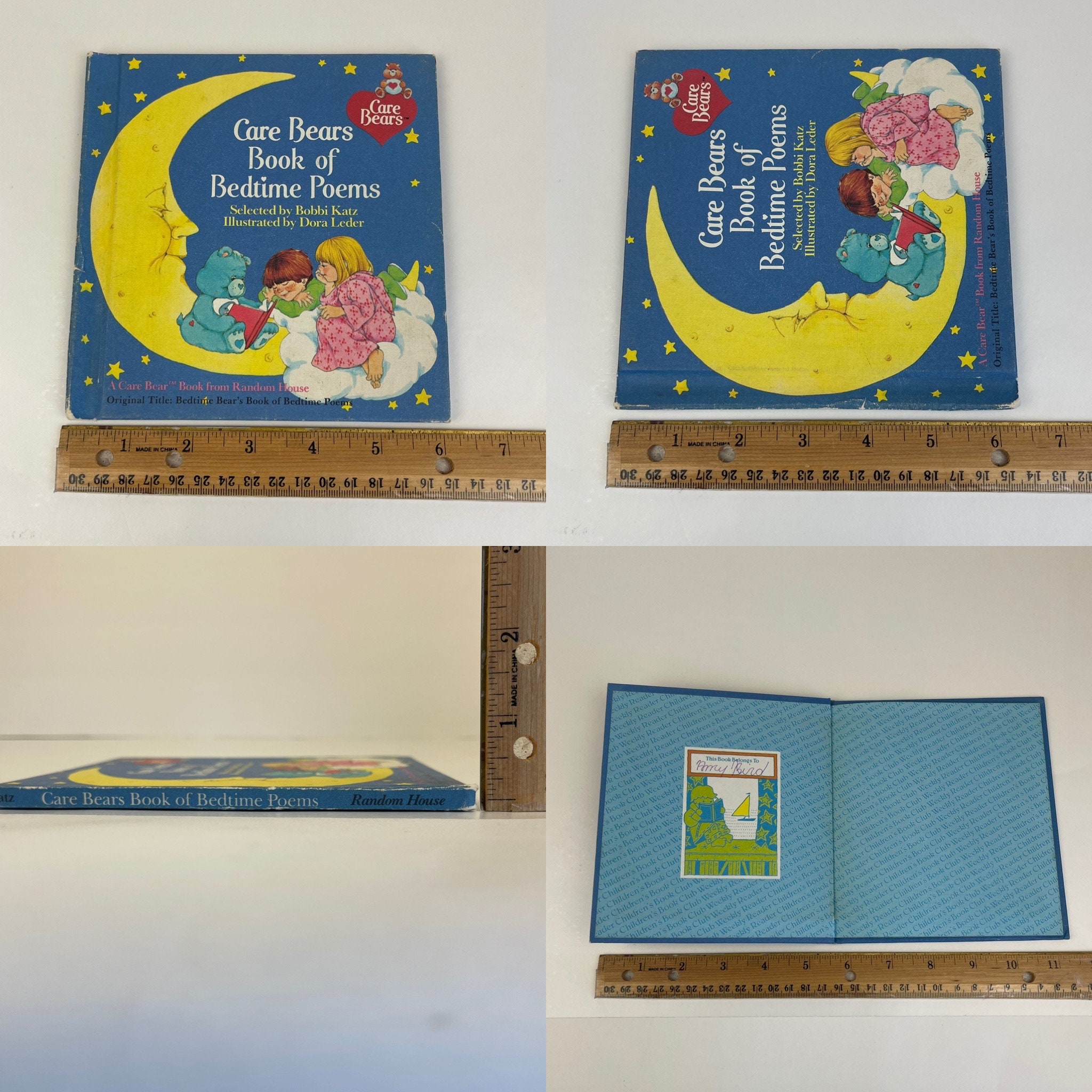 Vtg Care Bears Book of Bedtime Poems Hardcover Nursery Baby Child Book ...