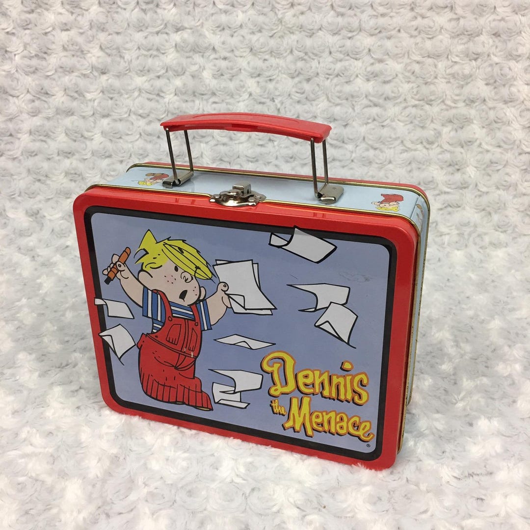 Dennis the Menace Cartoon Tin Metal Lunch Box Pail Hank Ketcham Inc ...