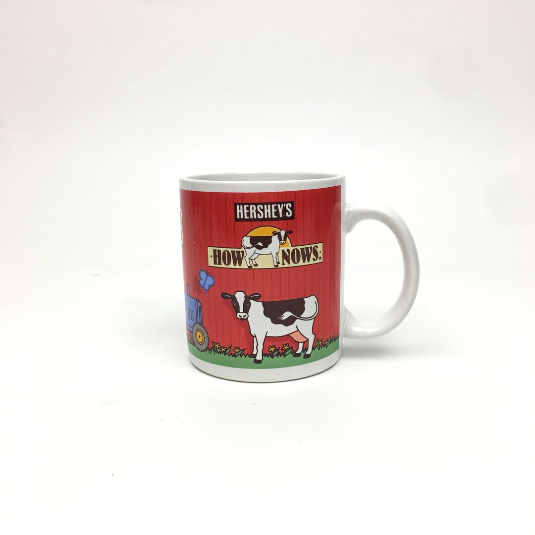 Hersheys How Now Cows Vintage Coffee Mug Tea Cup Farm Tractor Image ...