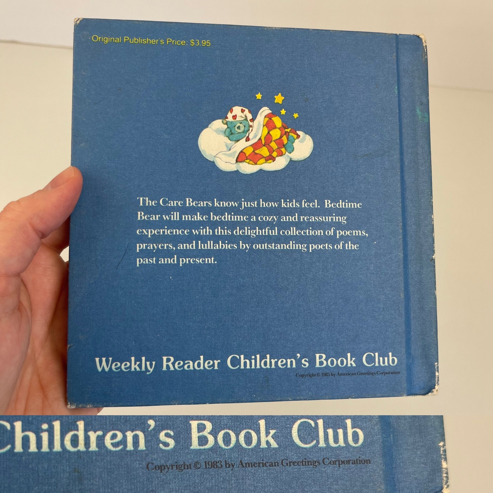 Vtg Care Bears Book of Bedtime Poems Hardcover Nursery Baby Child Book ...