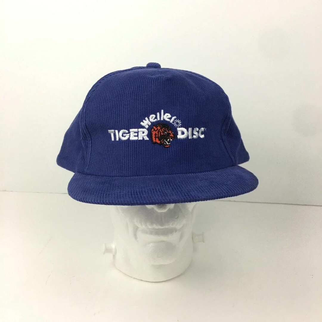 Rare Vintage 80s Retro Weiler Tiger Disc Baseball Hat Blue Corduroy ...