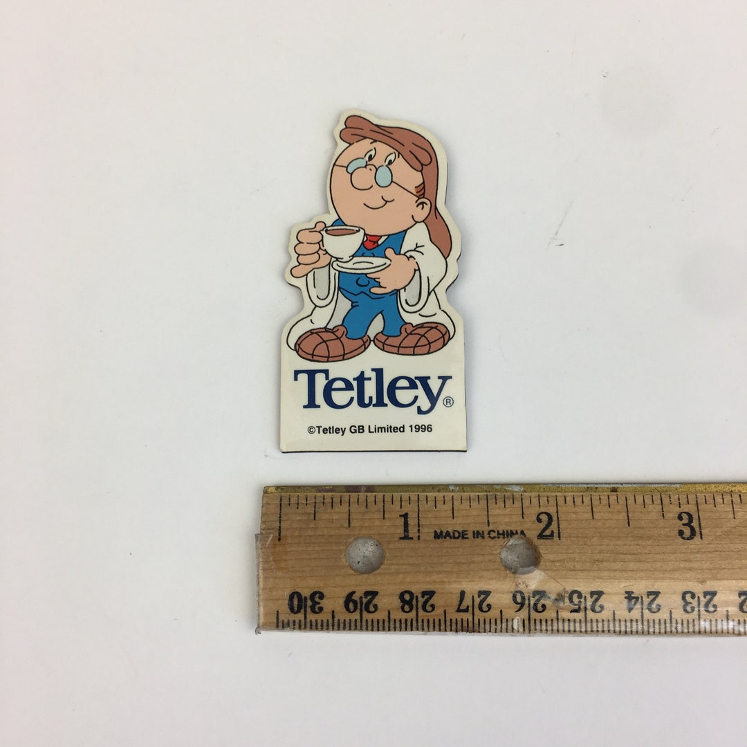 Vintage 1996 Tetley Tea Flat Refrigerator Fridge Magnet Gaffer ...