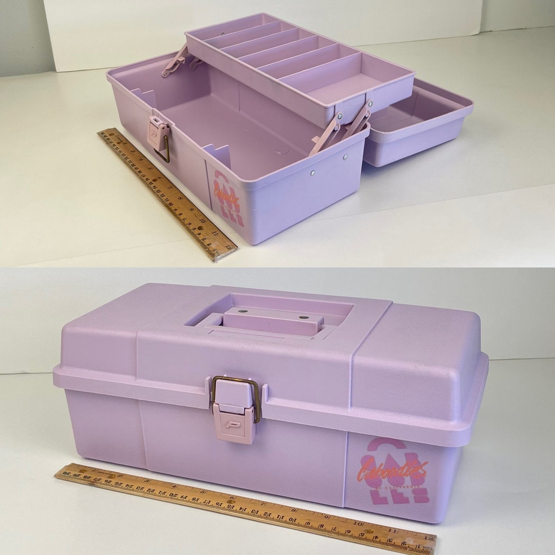 Vtg 80s Caboodles Purple Lavender Lilac Makeup Cosmetic Tacklebox ...