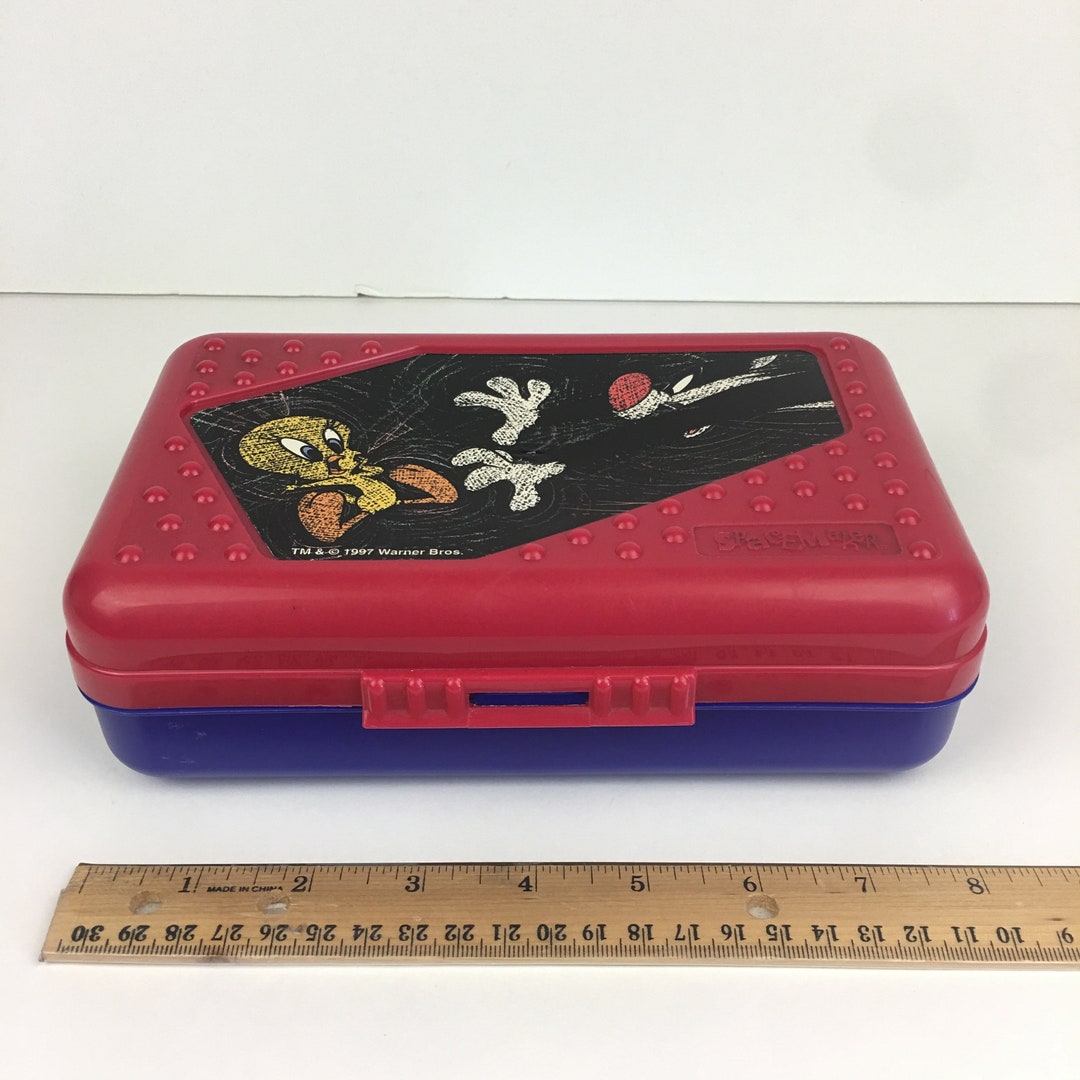 Vtg 1997 Spacemaker Plastic Pencil Box Case Looney Tunes - Etsy