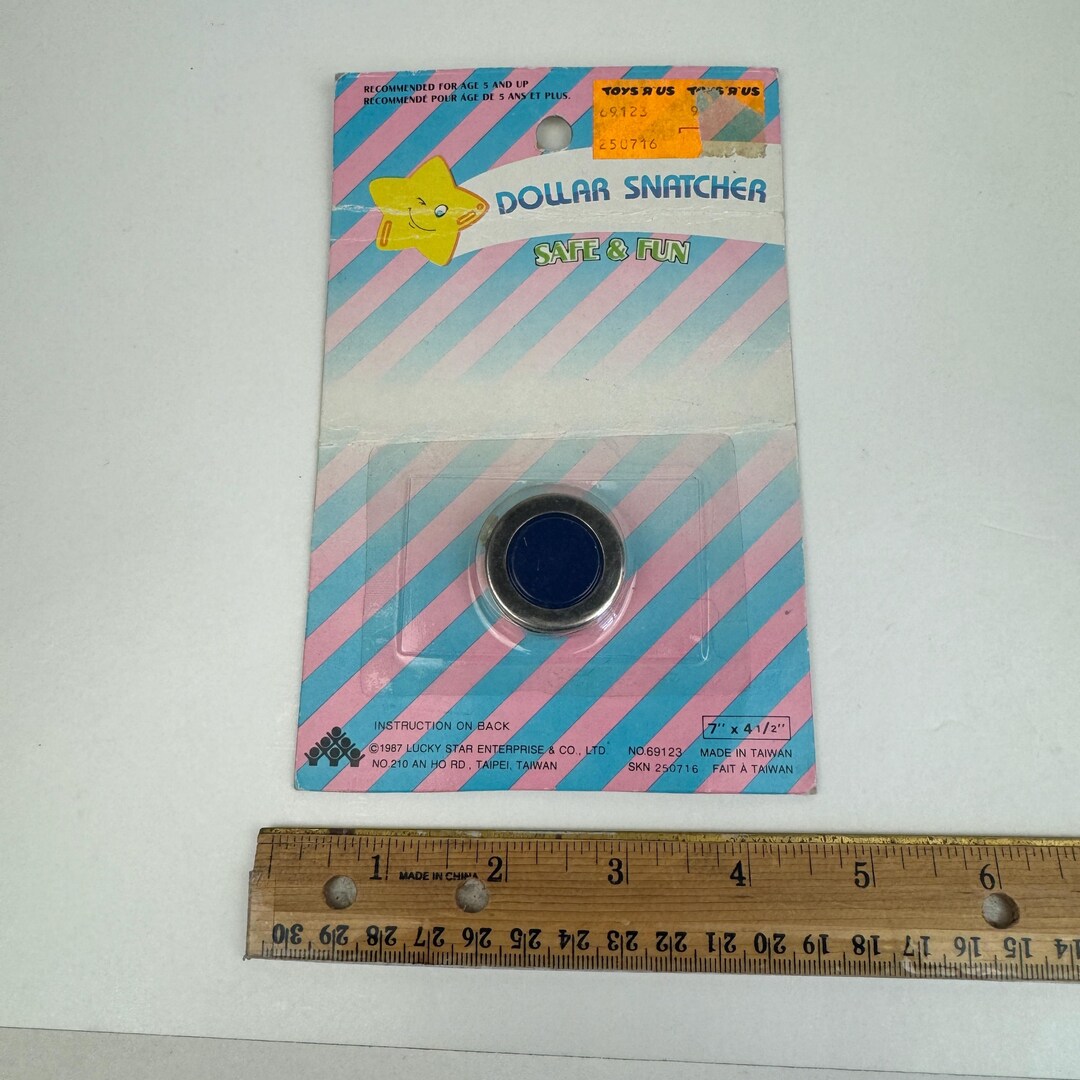 Vtg 1987 Lucky Star Enterprises Dollar Snatcher Toy Funny Prank Taiwan ...