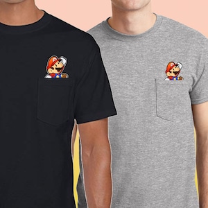 Paper Mario Inspired Pocket T-shirt - Nintendo Switch - Video Game ...