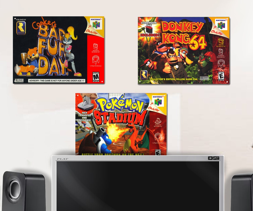 Custom Nintendo 64 Tin Sign Choose Your Own Favorite N64 Game Art 8 X ...
