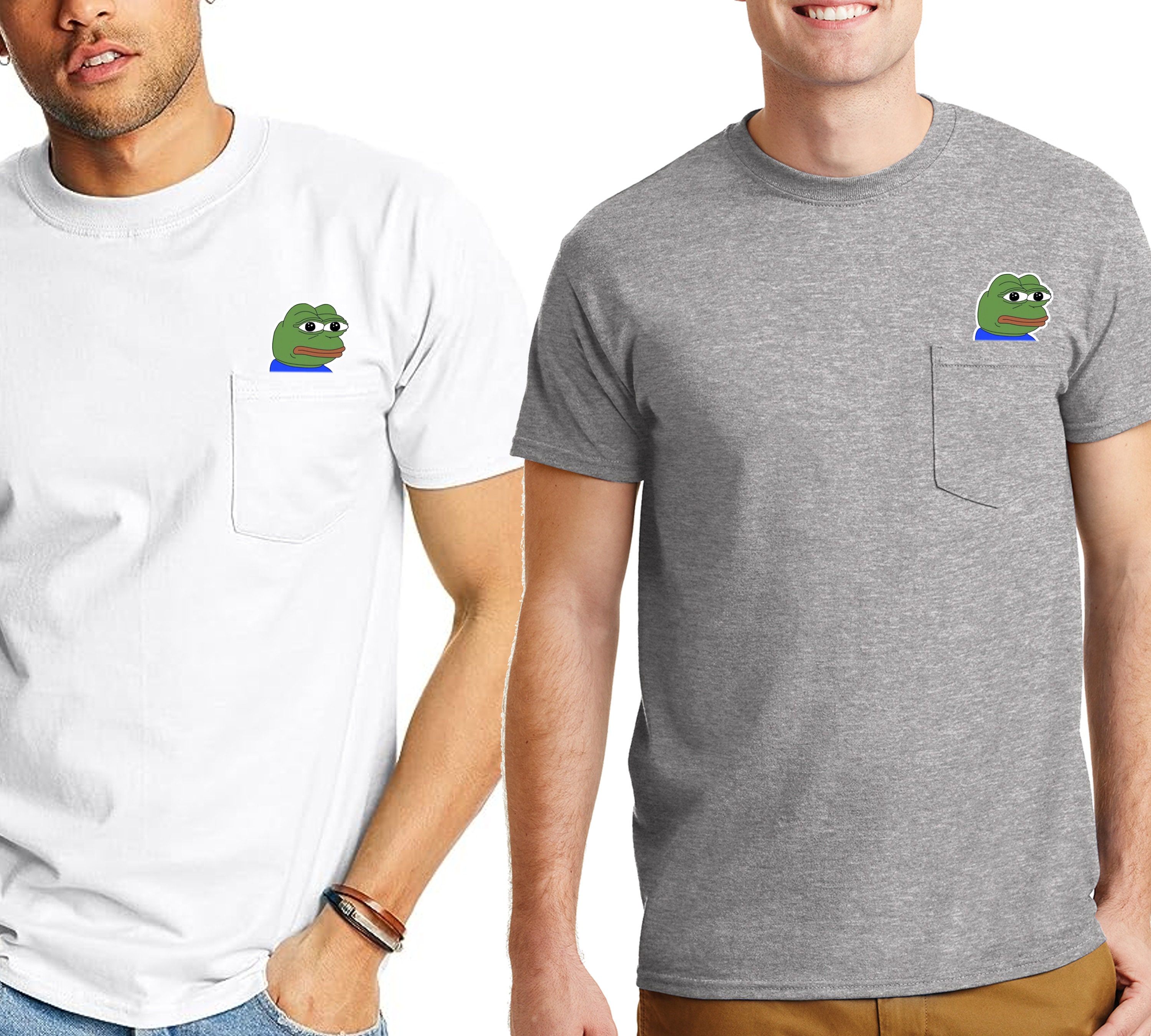 Pepe Frog Meme Face Inspired REAL Pocket T-shirt - Stream Internet ...
