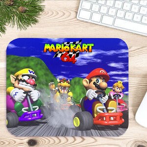 Custom Mario Kart N64 Game Art Mouse Pad - Nintendo 64 - Old School ...