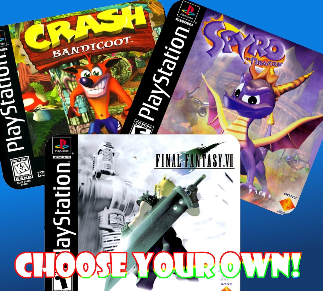 Custom Choose Your Own Favorite PS1 Game Art Mouse Pad - Playstation ...