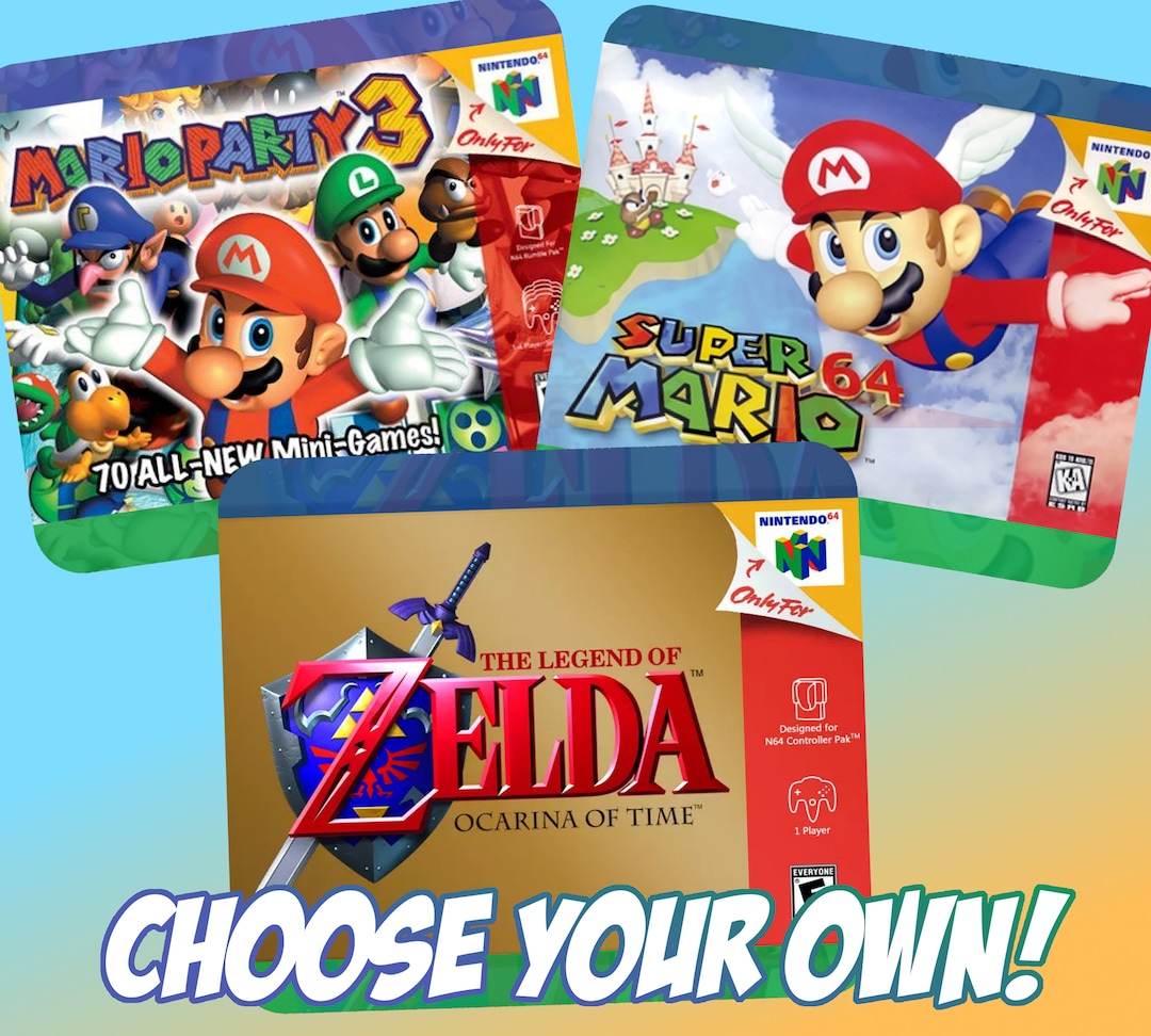 Custom Choose Your Own Favorite N64 Game Art Mouse Pad - Nintendo 64 ...