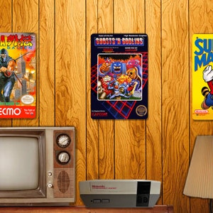 Custom Nintendo Tin Sign - Choose Your Own Favorite NES Game Art - 8" X ...