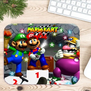 Custom Mario Kart N64 Game Art Mouse Pad - Nintendo 64 - Old School ...