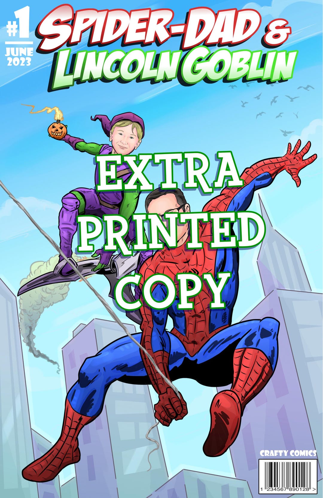 EXTRA PRINTED COPY - Custom Comic Book Art - Superhero Cover Art ...