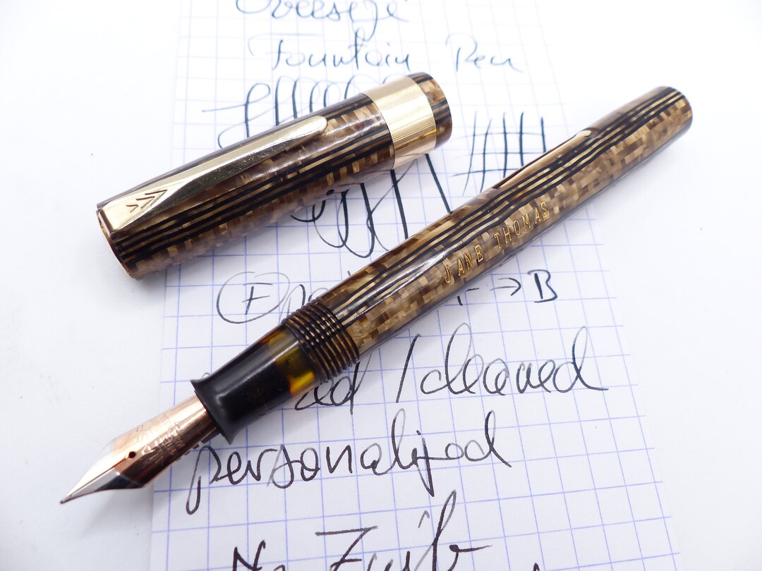 Oversize WASP the Clipper Brown Circuit Board Fountain Pen Flex Nib ...