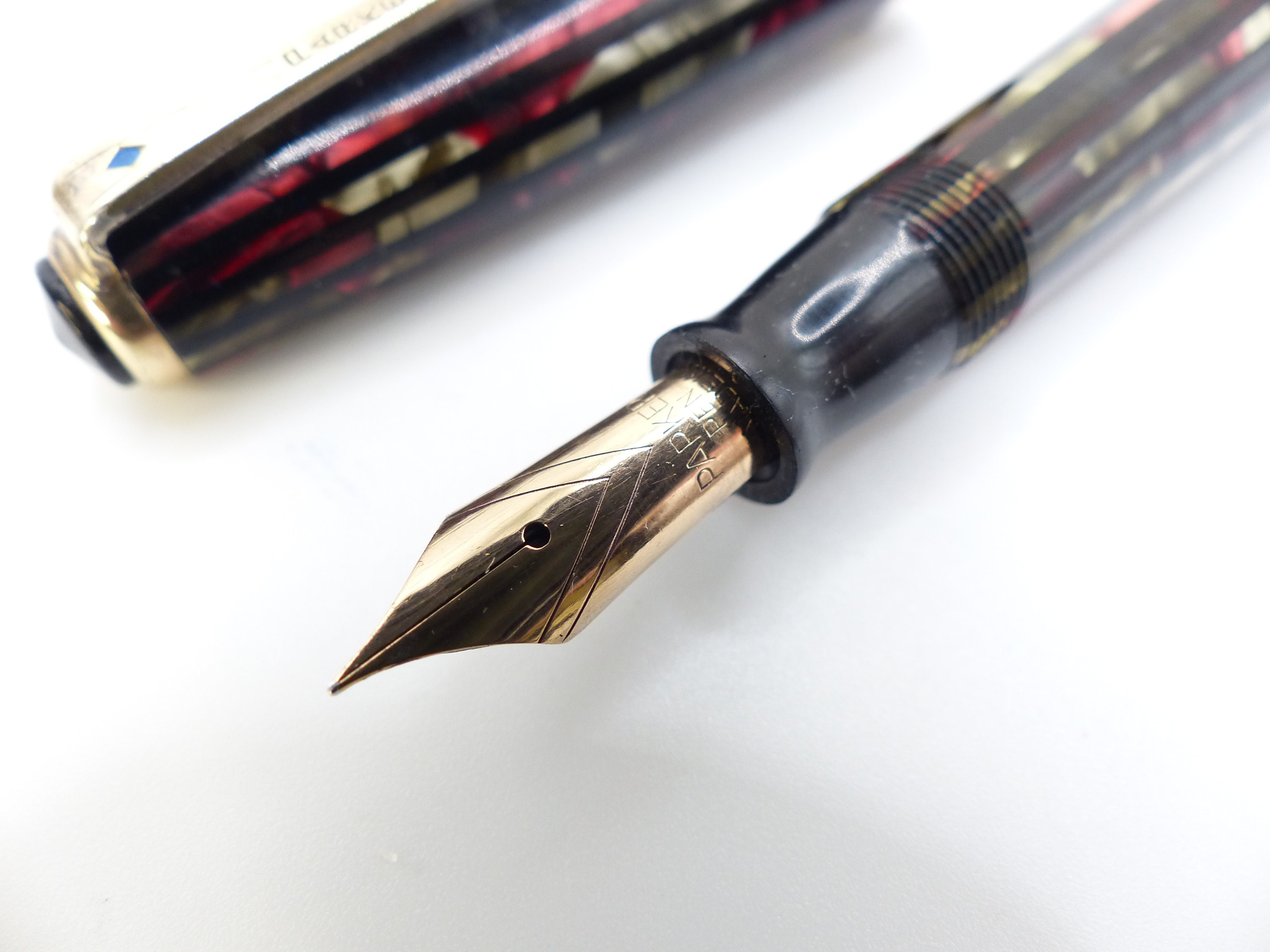 Rusty Red Parker Striped Duofold Senior Fountain Pen Restored - Etsy