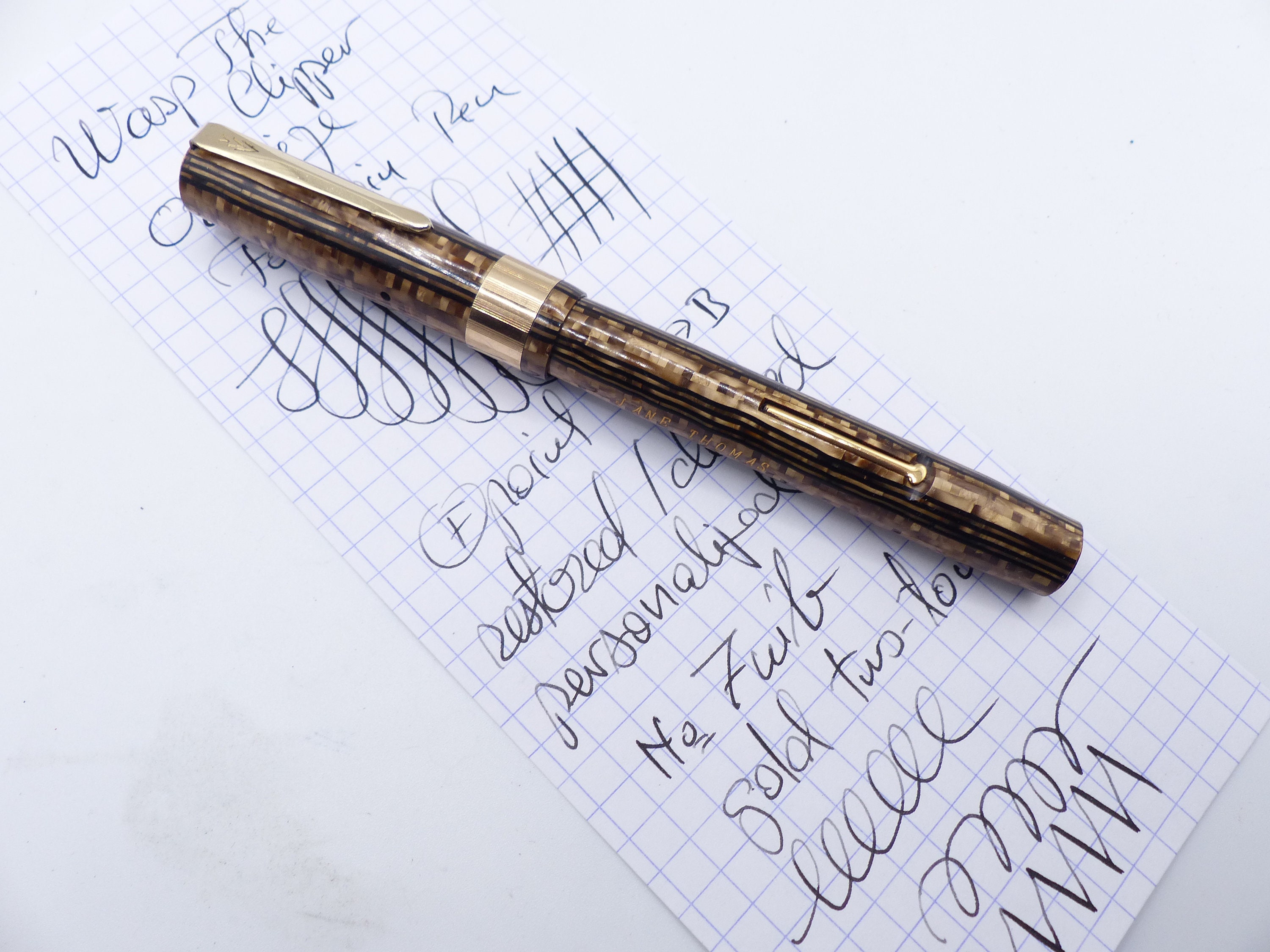 Oversize WASP the Clipper Brown Circuit Board Fountain Pen - Etsy