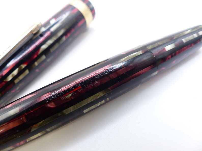 Rusty Red Parker Striped Duofold Senior Fountain Pen Restored - Etsy
