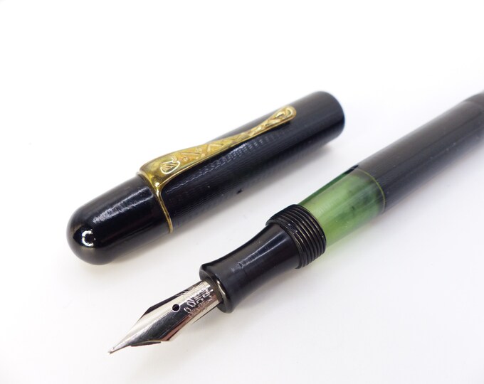 German Edel Stahl Piston Filler Fountain Pen Flex Nib Restored - Etsy
