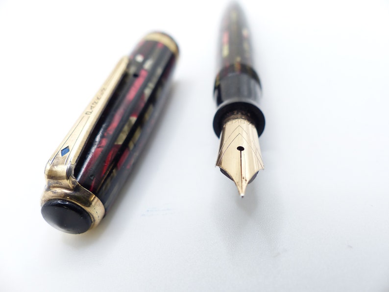 Rusty Red Parker Striped Duofold Senior Fountain Pen Restored - Etsy
