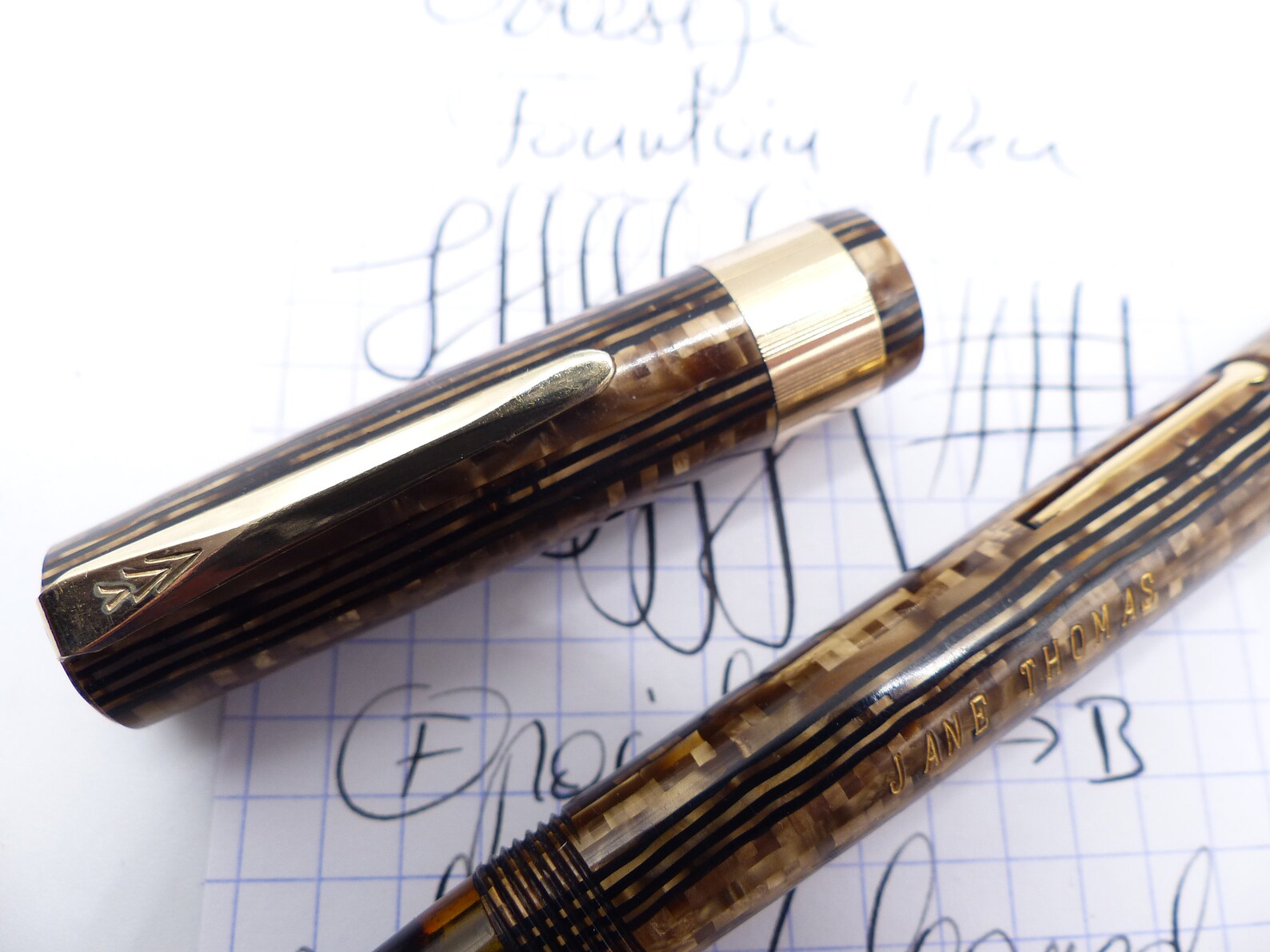 Oversize WASP the Clipper Brown Circuit Board Fountain Pen Flex Nib ...