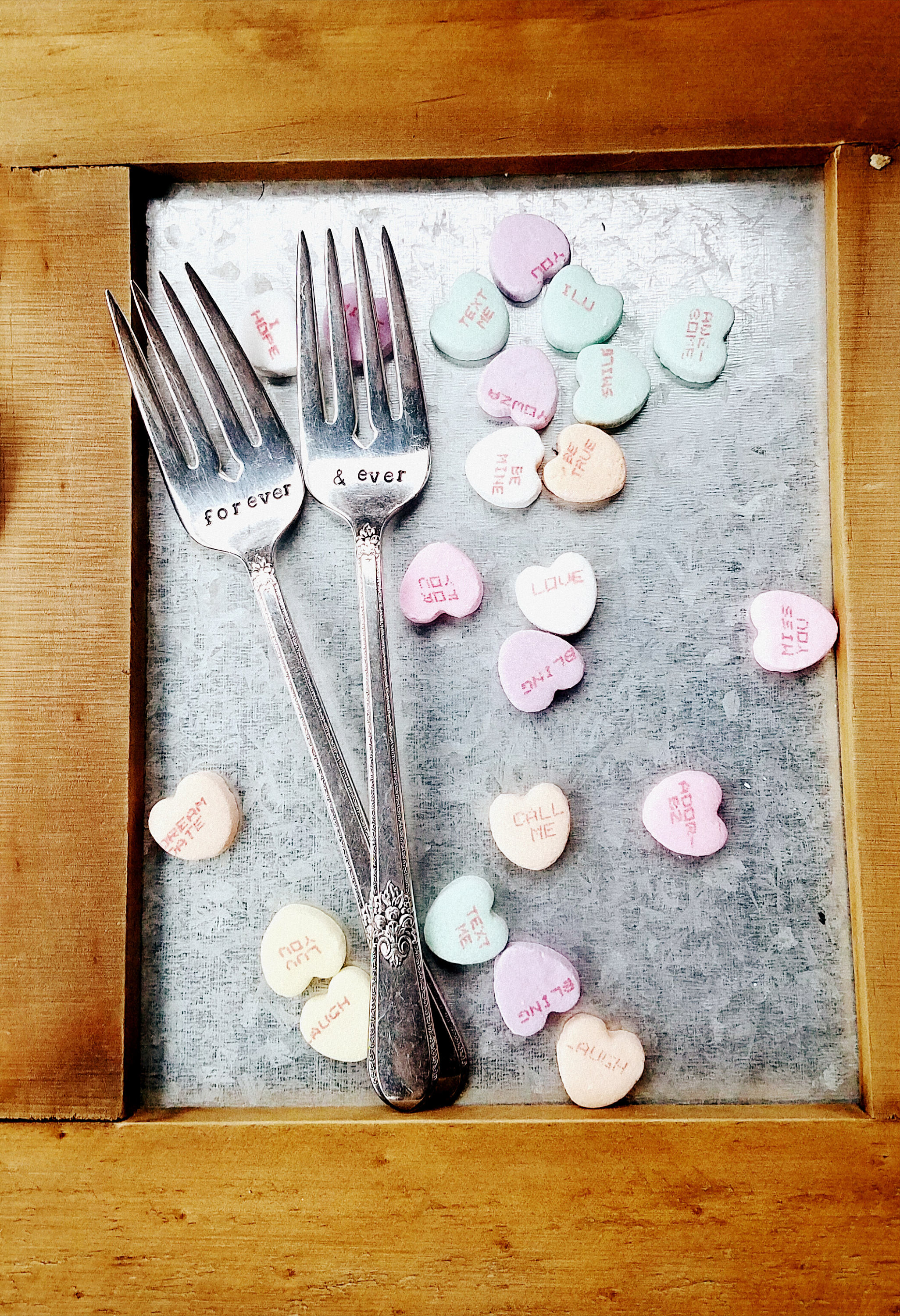 Stamped Forks Wedding or Anniversary Gift Wedding Decor Hand - Etsy