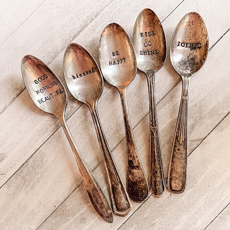 Stamped Spoons - Etsy