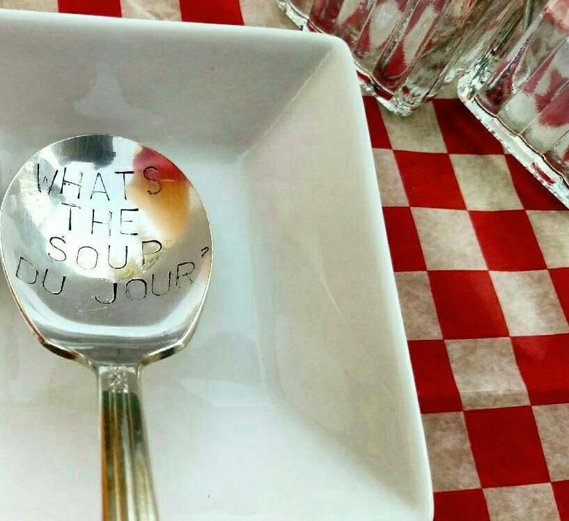 What's the soup dejour Dumb and dumber Stamped spoon | Etsy