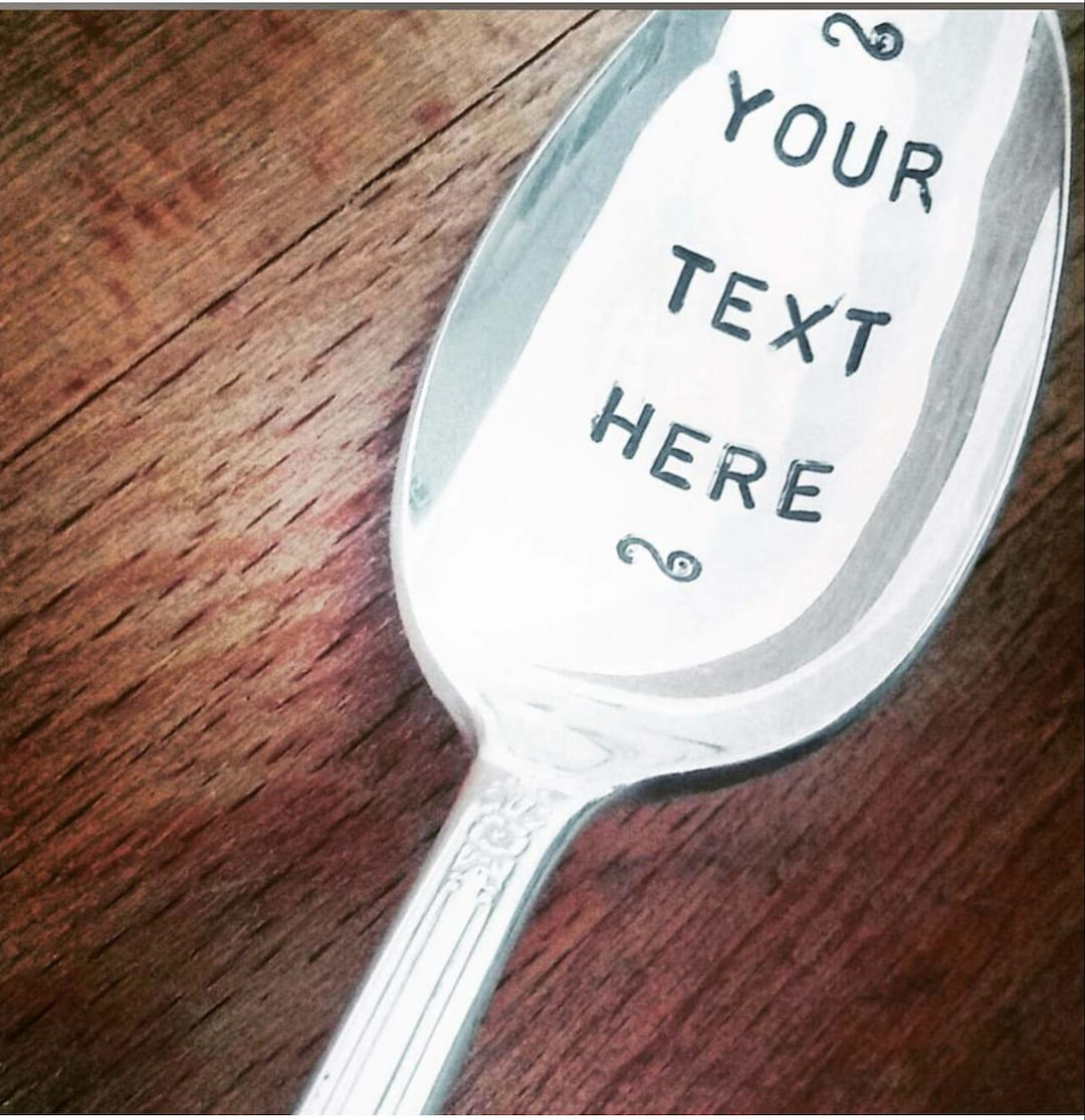 Custom Stamped Spoon, Personalized Teaspoon, Upcycled, Custom Gift ...