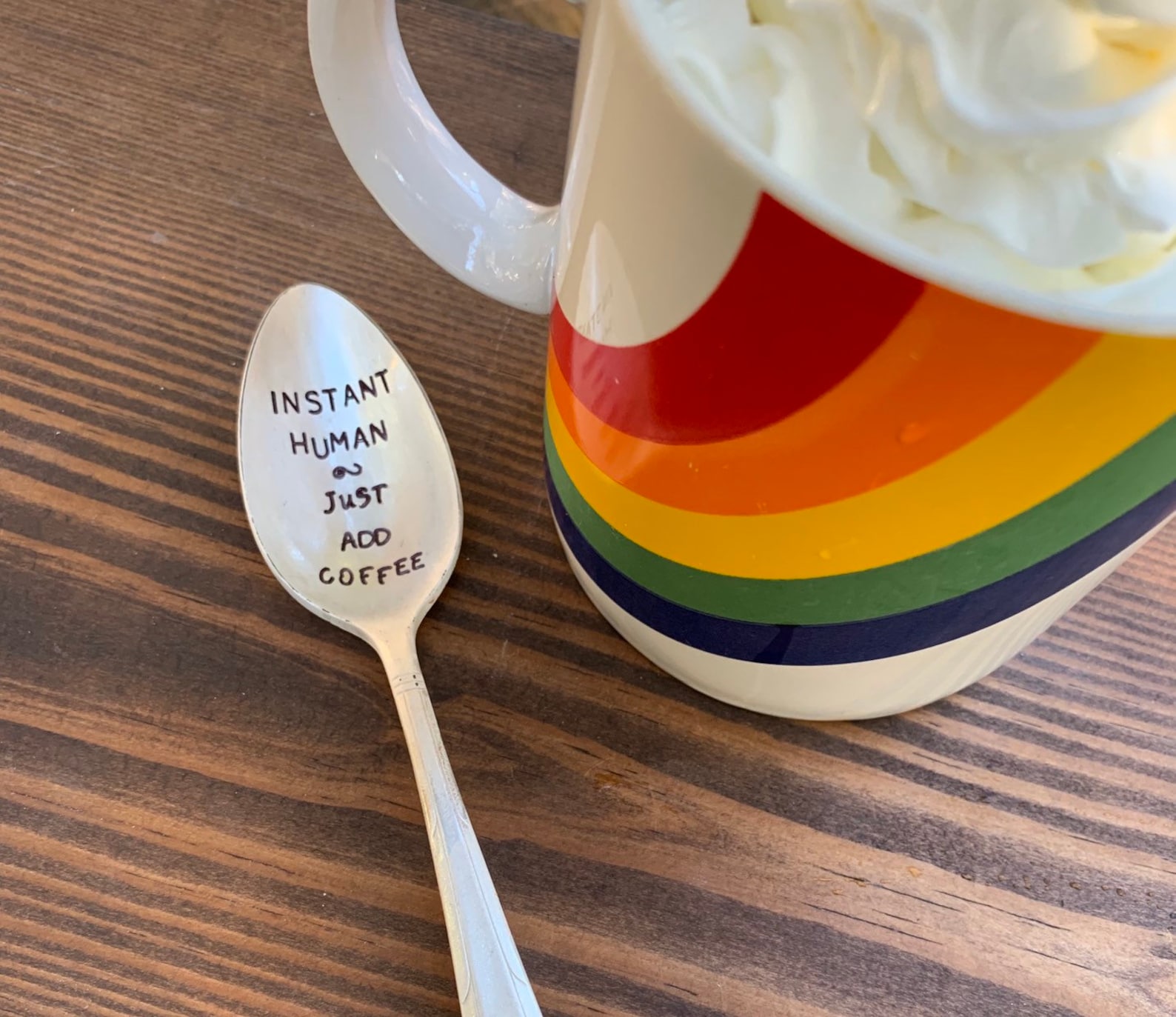 Handstamped Coffee Spoon Funny Gifts Coffee Gift Basket Ideas - Etsy