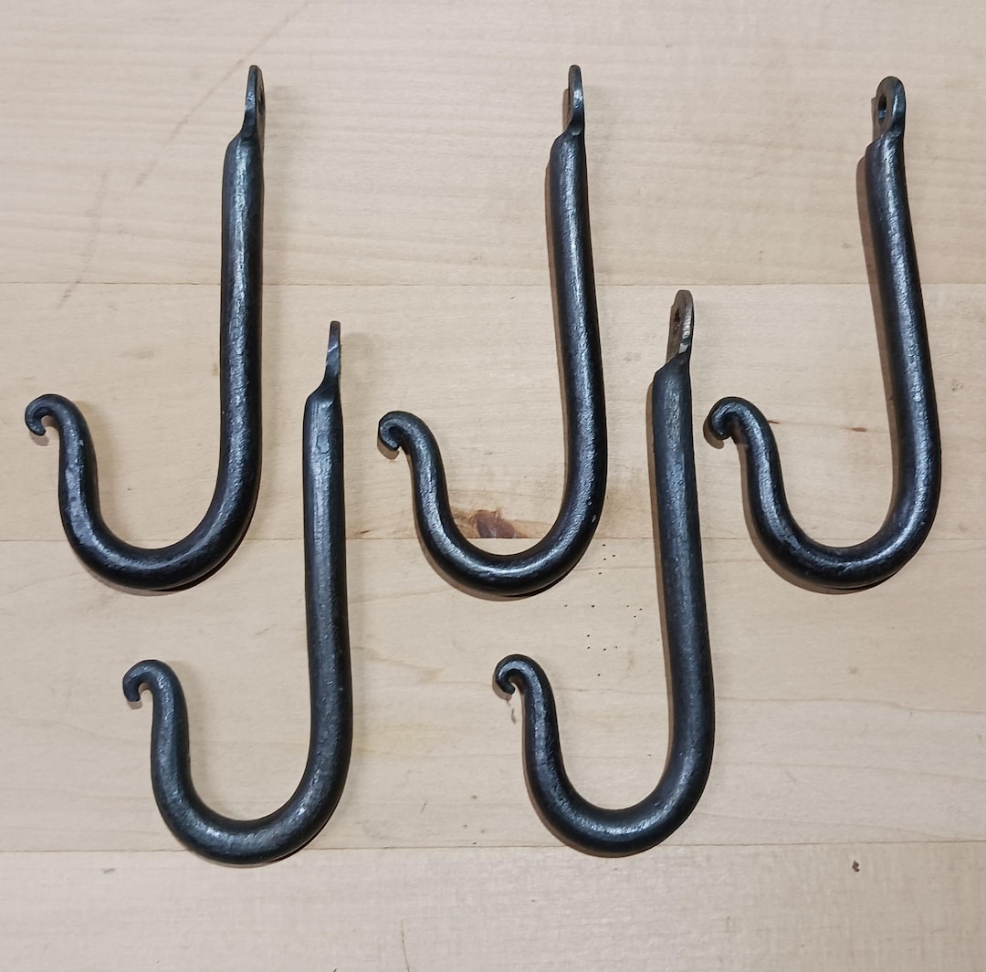 Hand Forged J-hook Set (set of 5) - Etsy