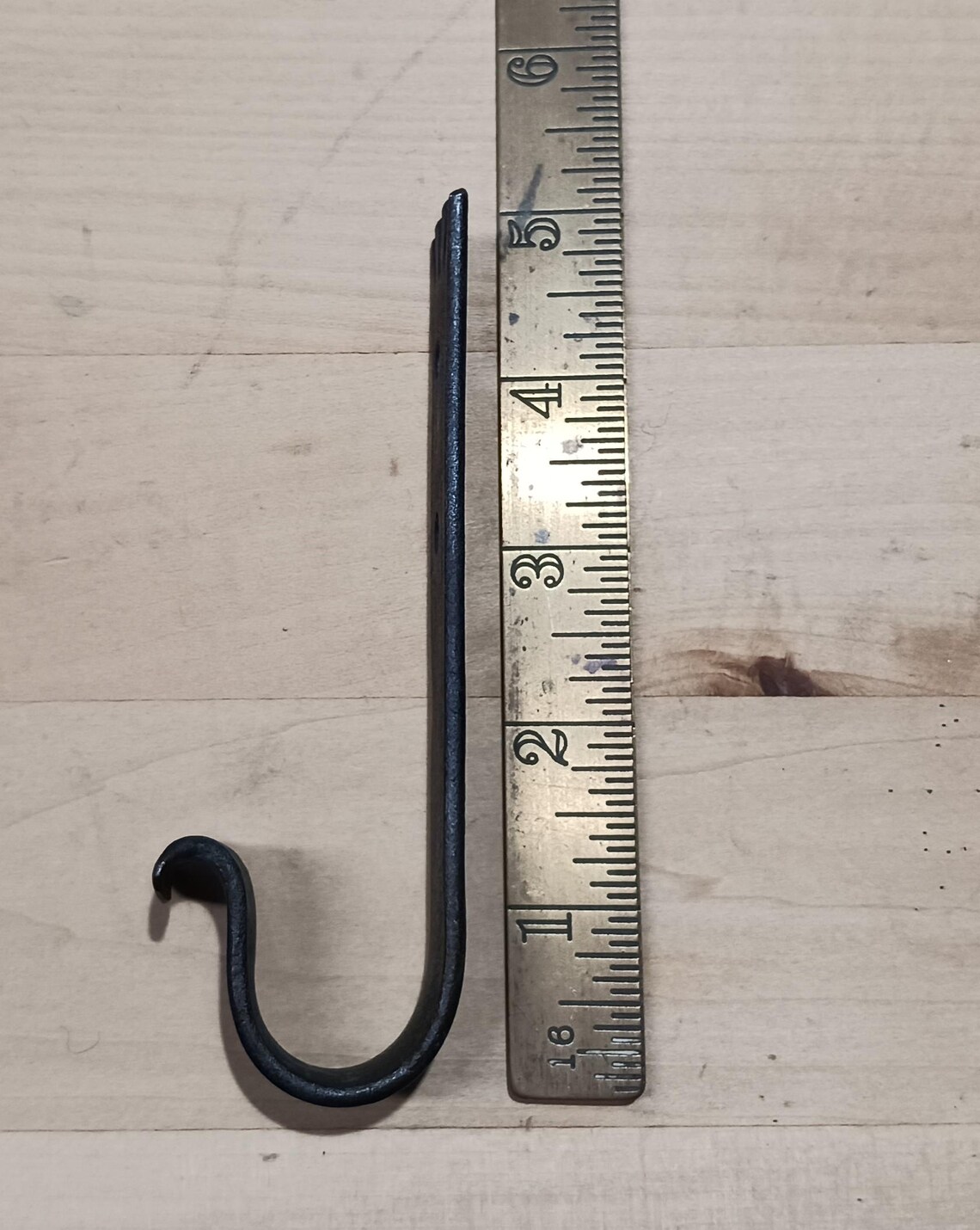 Hand Forged Flat Hook Set (set of 4) - Etsy