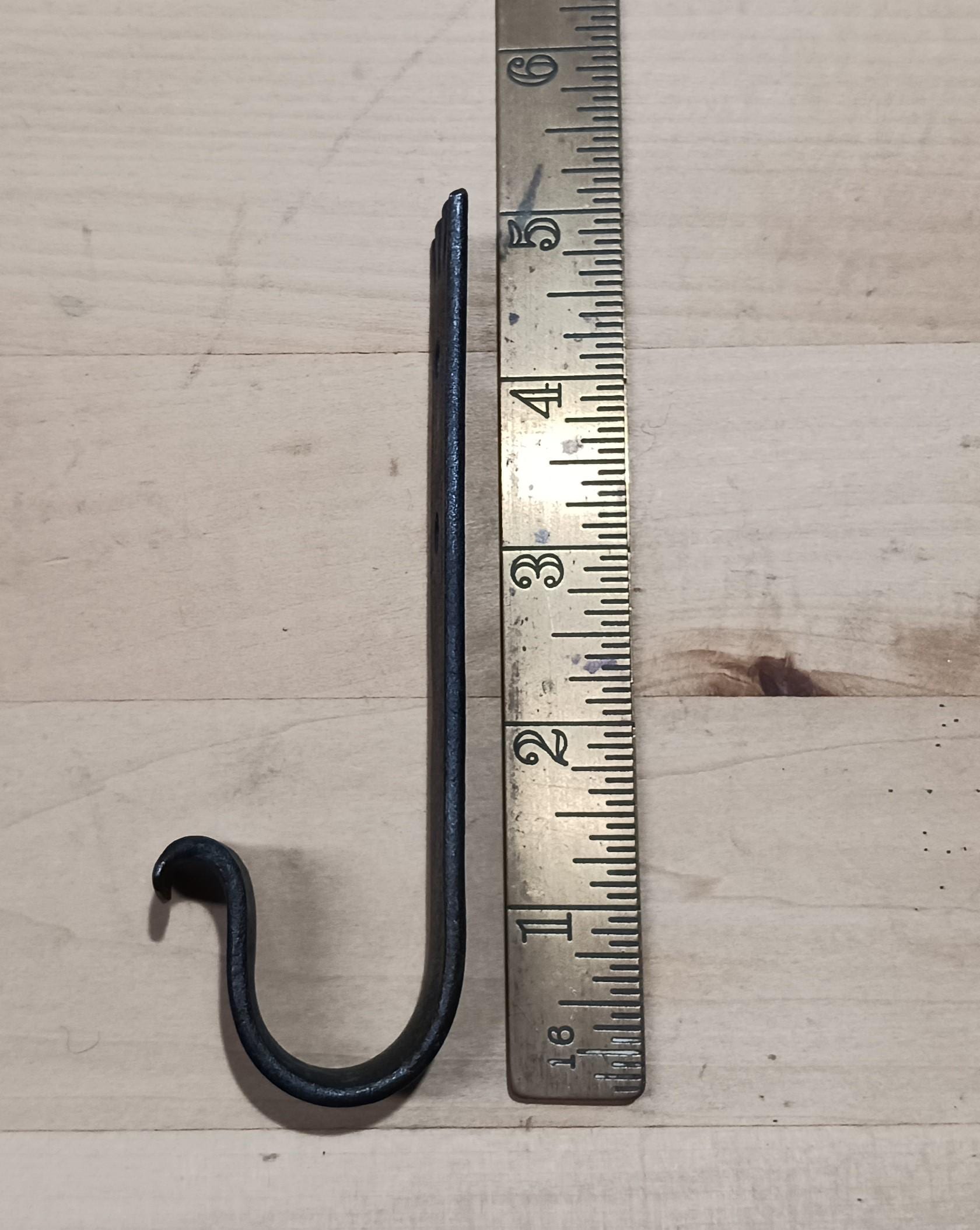 Hand Forged Flat Hook Set (set of 4) - Etsy