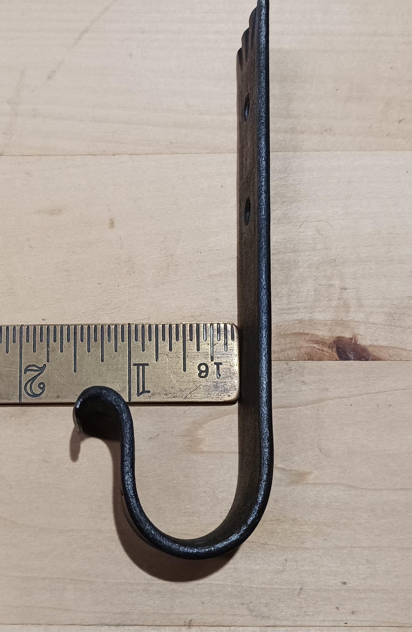 Hand Forged Flat Hook Set (set of 4) - Etsy