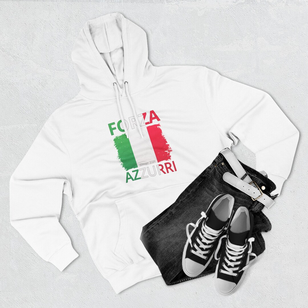 Three-panel Fleece Hoodie Forza Azzurri Forza Italy Euro 2024 Germany ...