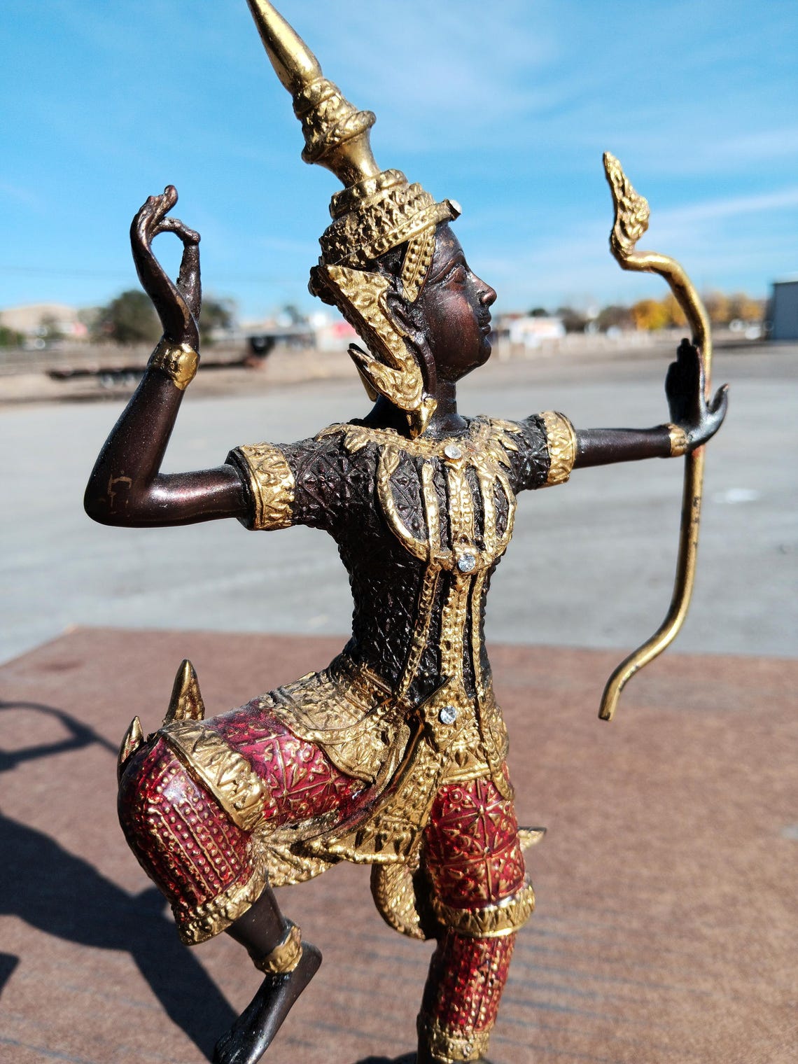 Vintage Thai / Hindu Prince Bronze Statue 10 " - Etsy