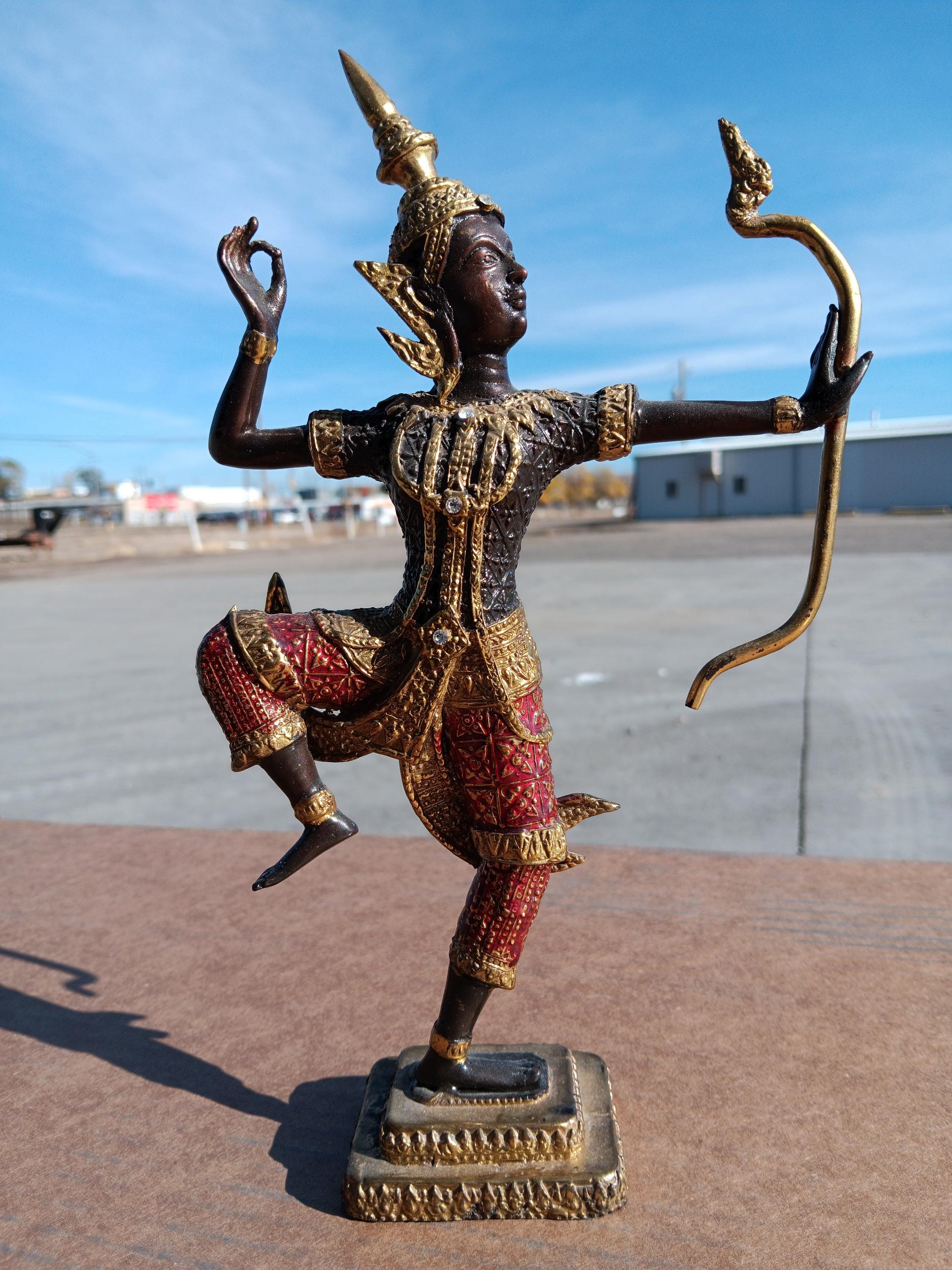Vintage Thai / Hindu Prince Bronze Statue 10 " - Etsy