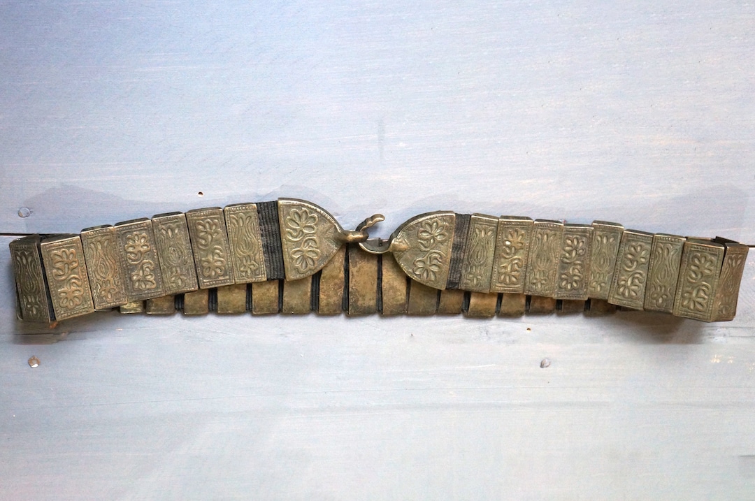 Antique Metal Belt of Greek Traditional Costume, Belt in Floral ...