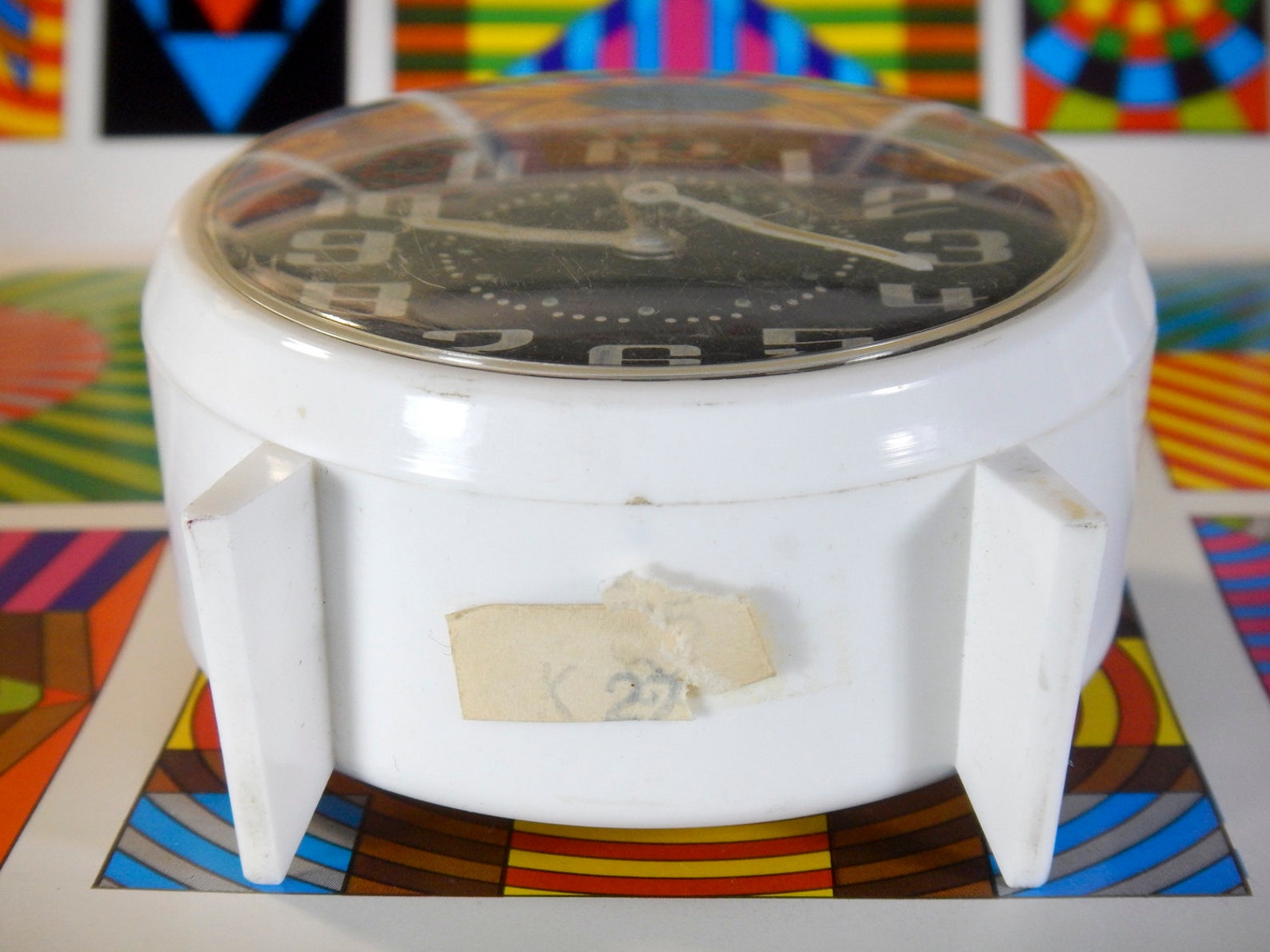 Retro White Desk Clock Vintage Alarm Clock Mechanical Clock - Etsy