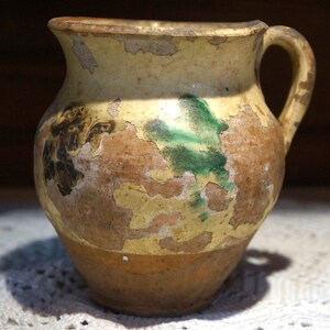 Antique Ceramic Pitcher, Pottery Pitcher, Clay Pitcher, Kitchen Decor ...