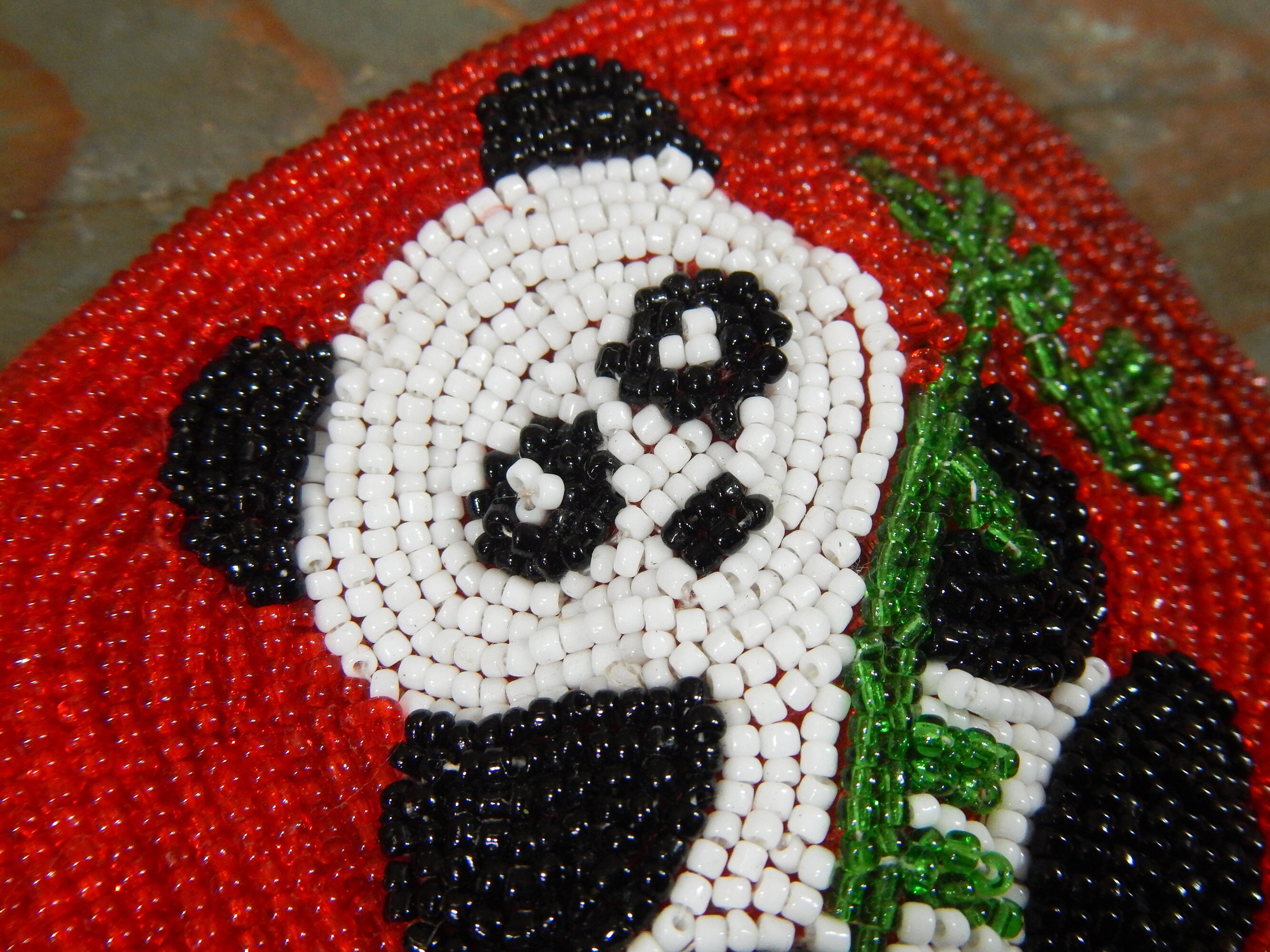 Vintage Panda Beadwork Coin Purse Vintage Beaded Wallet - Etsy