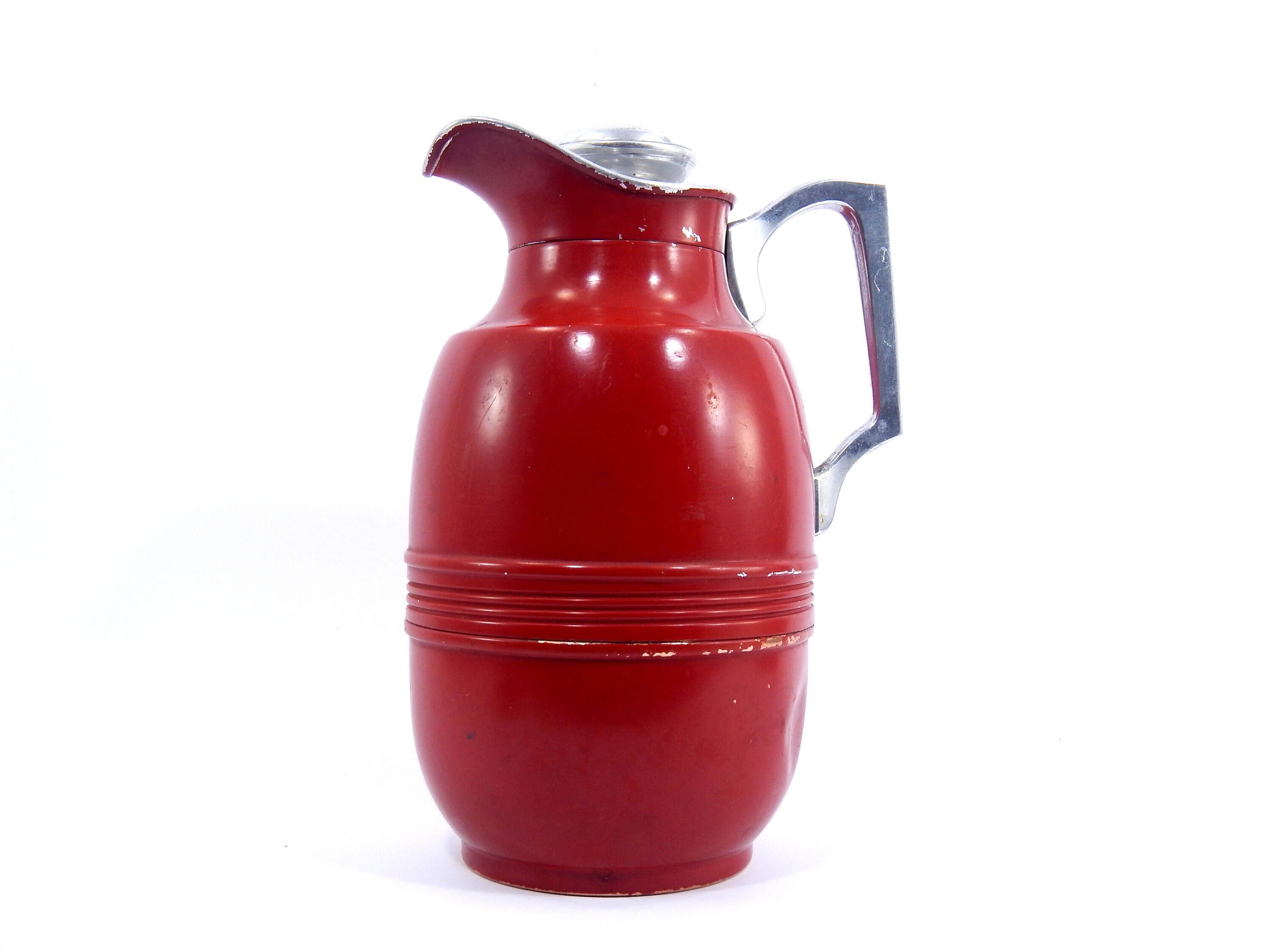 Vintage Thermos Red Color Aluminium Vintage Thermal Bottle - Etsy