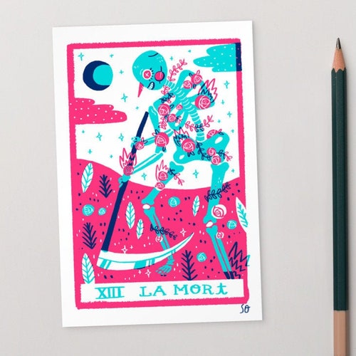 Death Postcard - Etsy