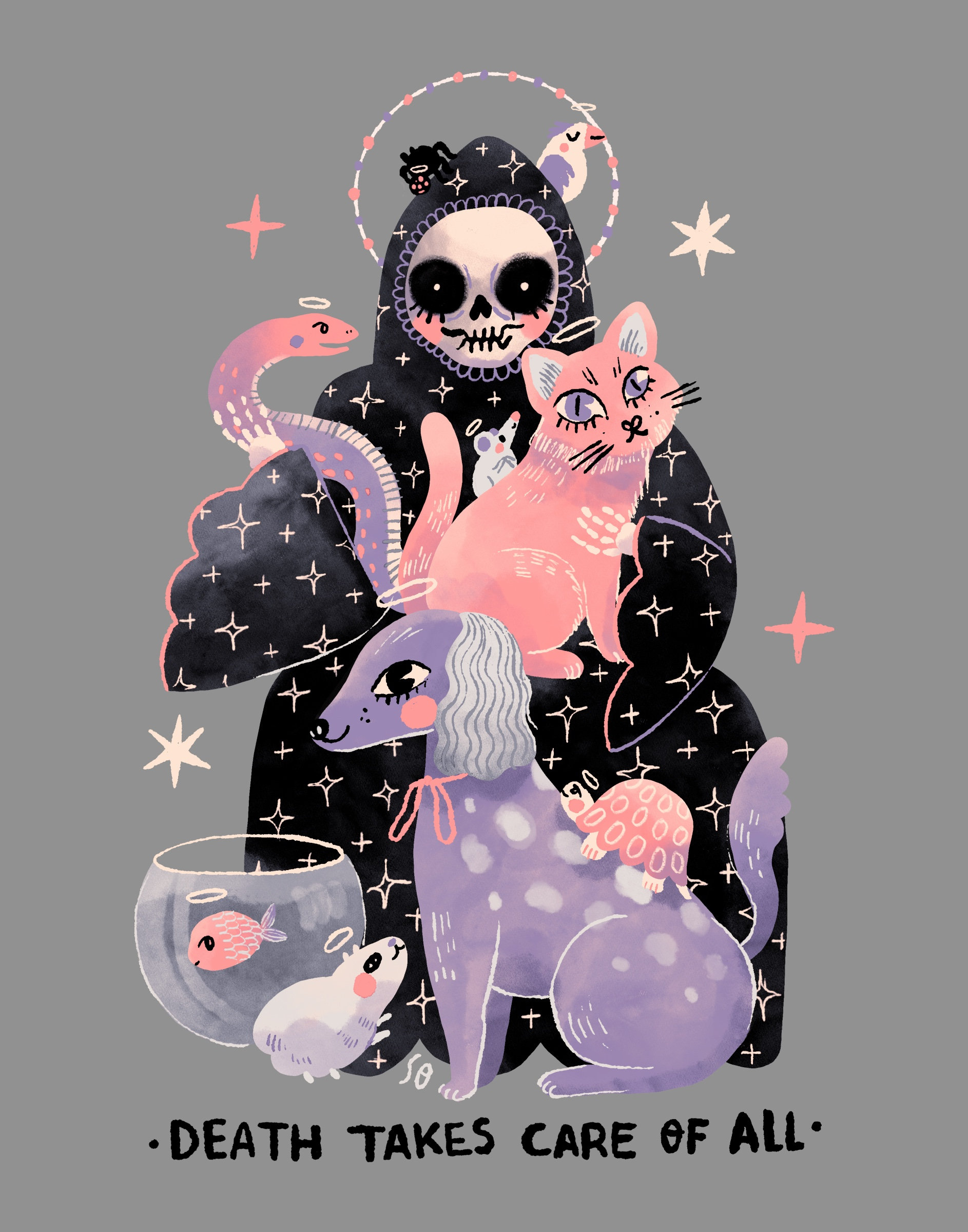 Caring Death Print - Etsy