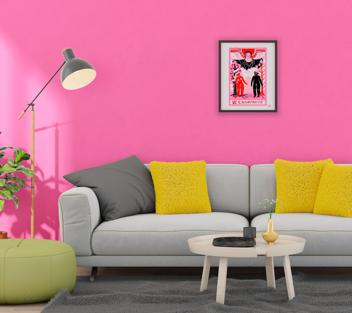 The Lovers Print | Etsy