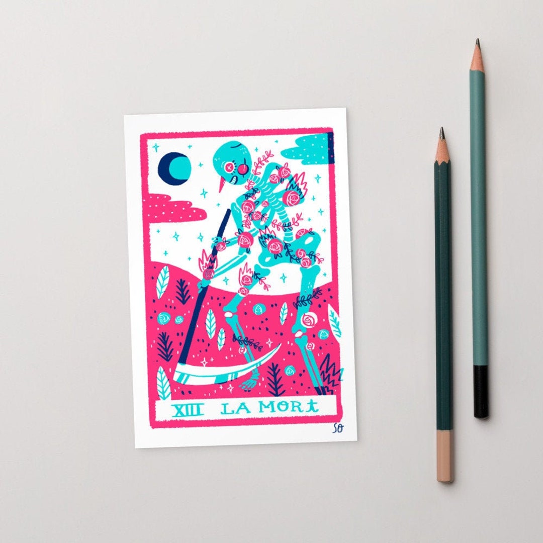 Death Postcard - Etsy
