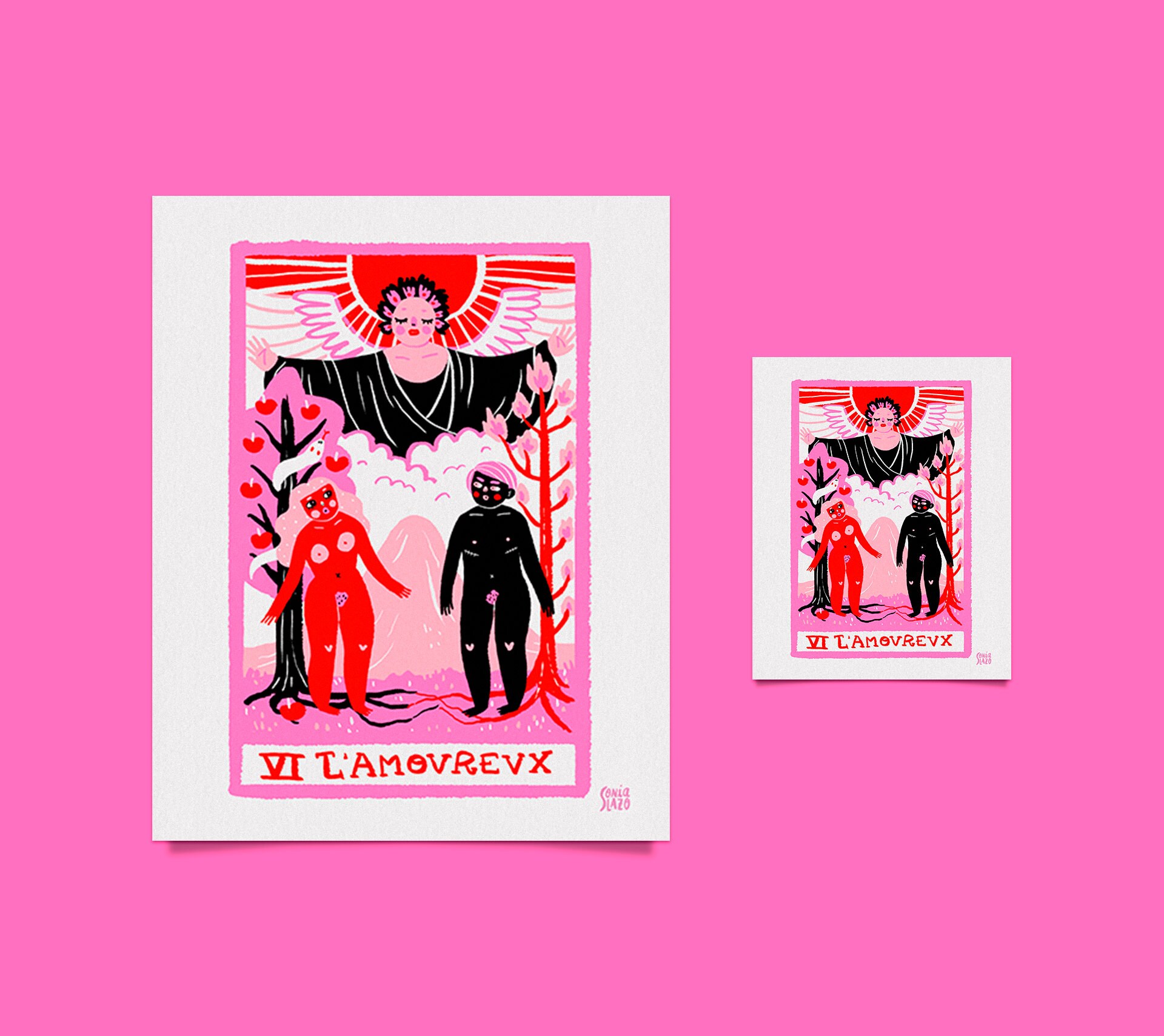 The Lovers Print - Etsy