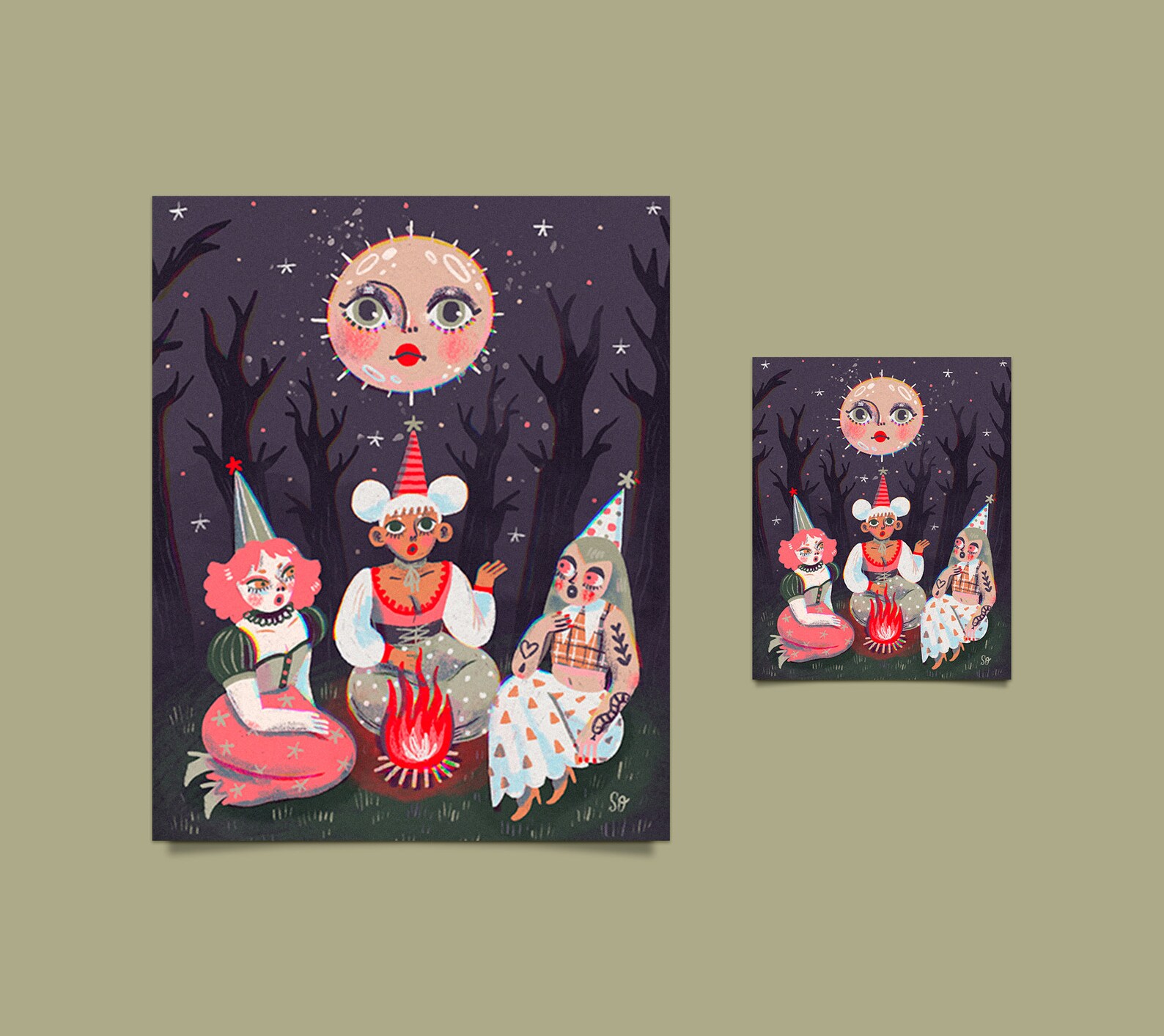 Moon Hex Print - Etsy