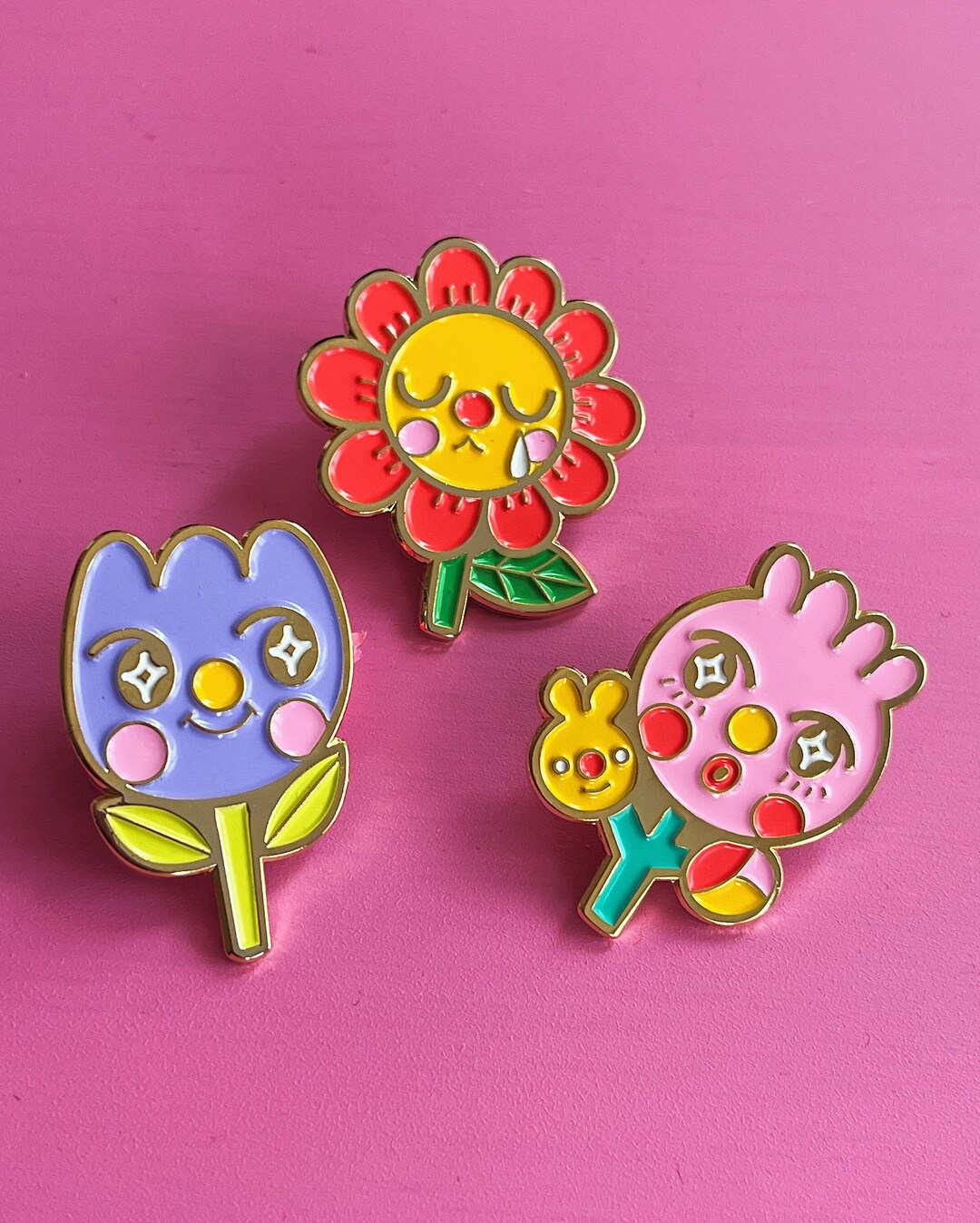 Silly Bouquet - Enamel Pin Set - Etsy